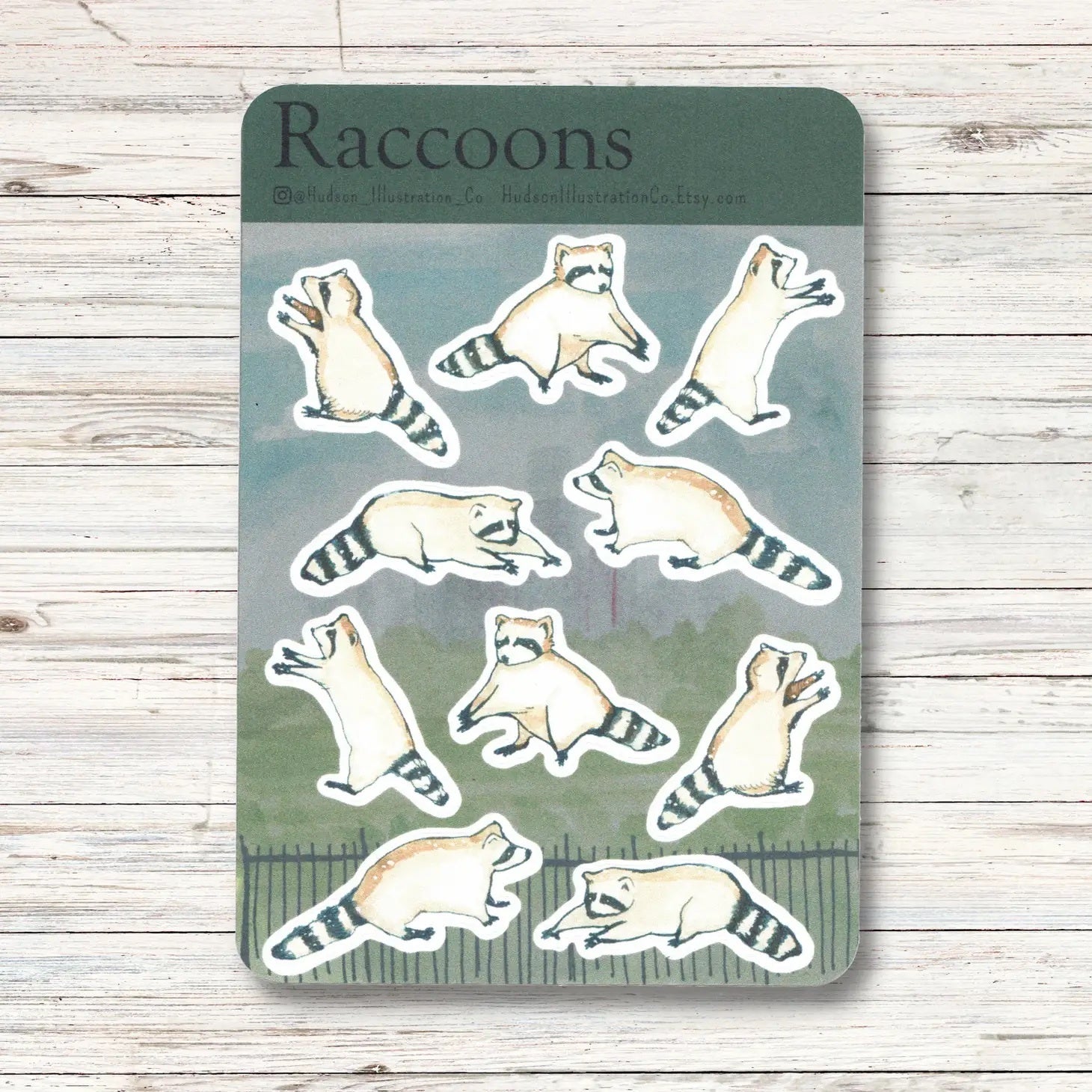 Sticker Sheet - Raccoons | Wild Kind Toys
